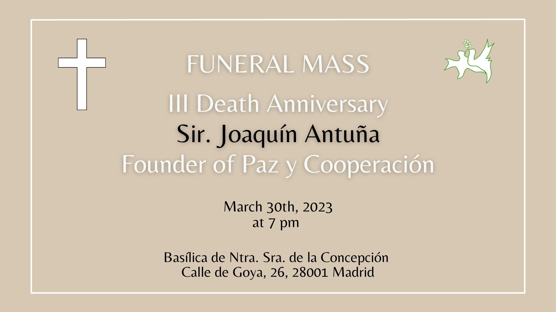 Funeral Mass III Death Anniversary Sir Joaqu n Antu a Peace And Funeral Mass III Death Anniversary Sir Joaqu n Antu a Peace And